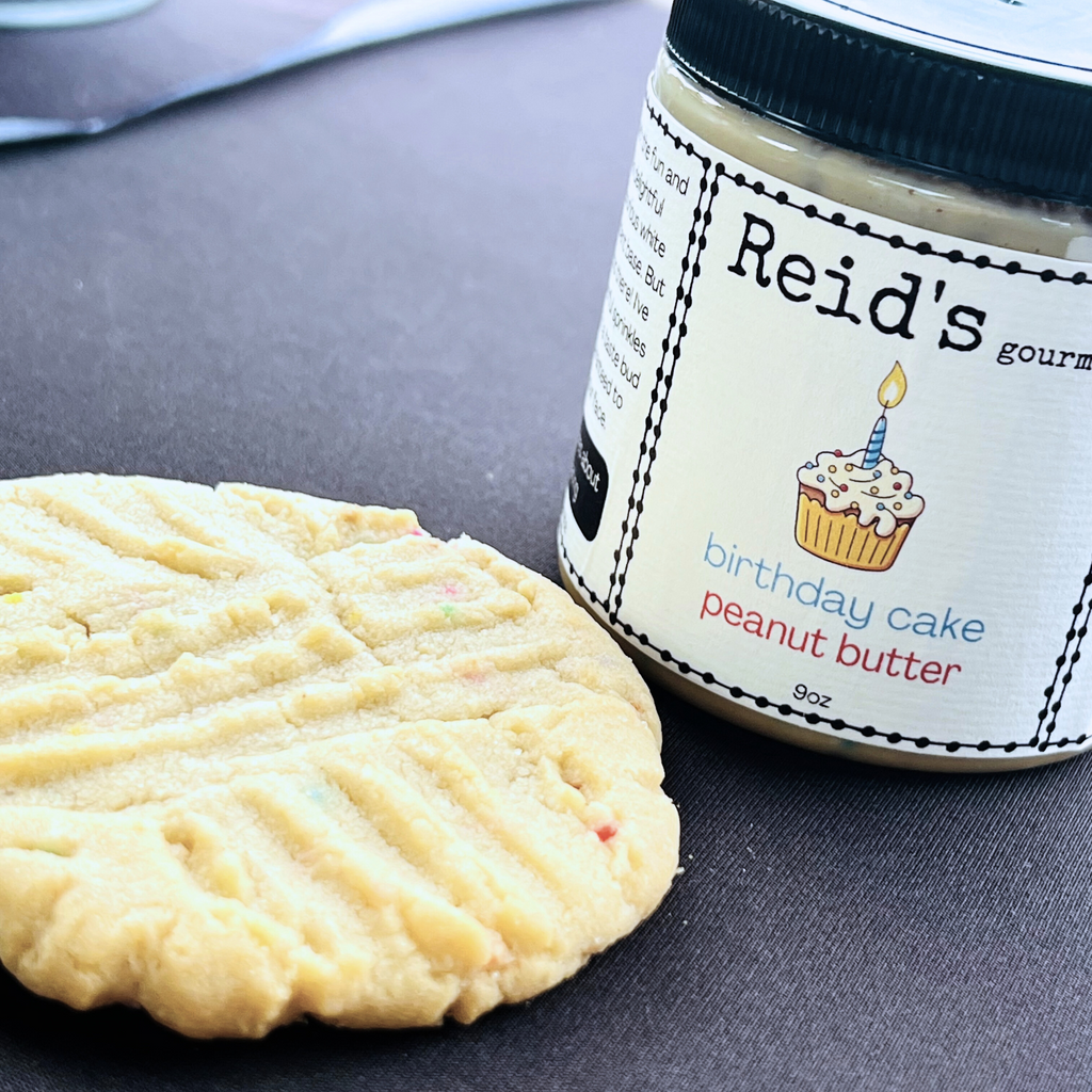 Birthday Cake Peanut Butter, with White Chocolate and Sprinkles – Reid ...