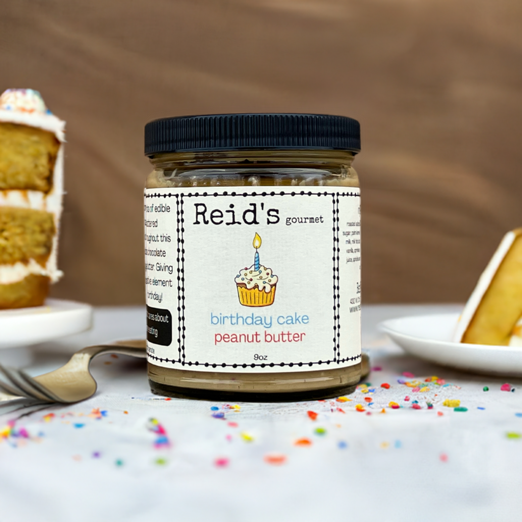 Birthday Cake Peanut Butter, with White Chocolate and Sprinkles – Reid ...