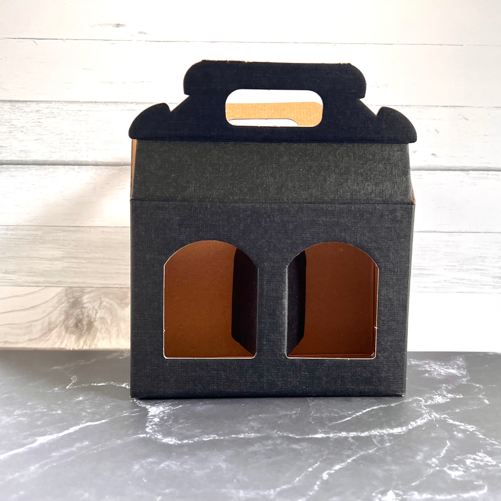 Black Gable Gift Box with 2 Window Openings – Reid's Gourmet
